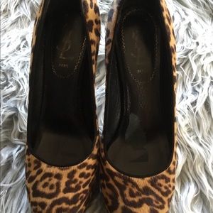 Yves Saint Laurent | Shoes | Ysl Suede Pumps In Leopard Print | Poshmark
